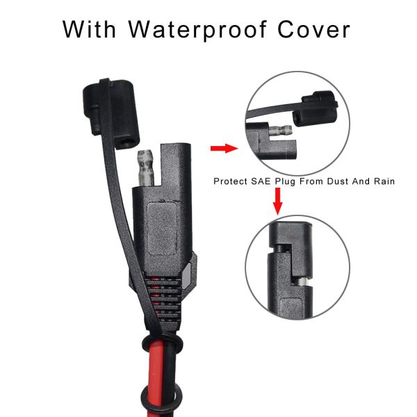 Quality 2468 20AWG SAE 2 Pin Extension Cable With Wire Eyelet Lugs Customized for sale
