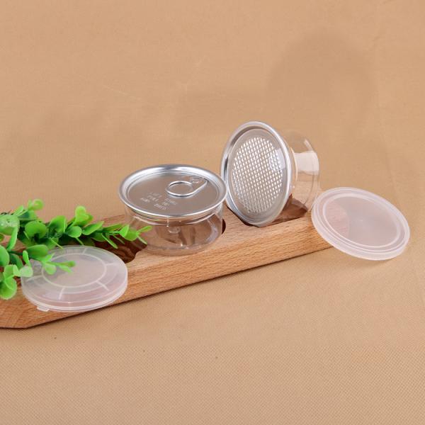 Quality PET Plastic Food Packaging 67mm 100ml Clear Plastic Cylinder for sale