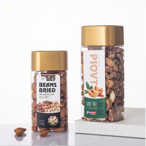 Quality 2.4in Square Clear Plastic Storage Jars 250g Dry Fruit Leisure Food Moisture for sale