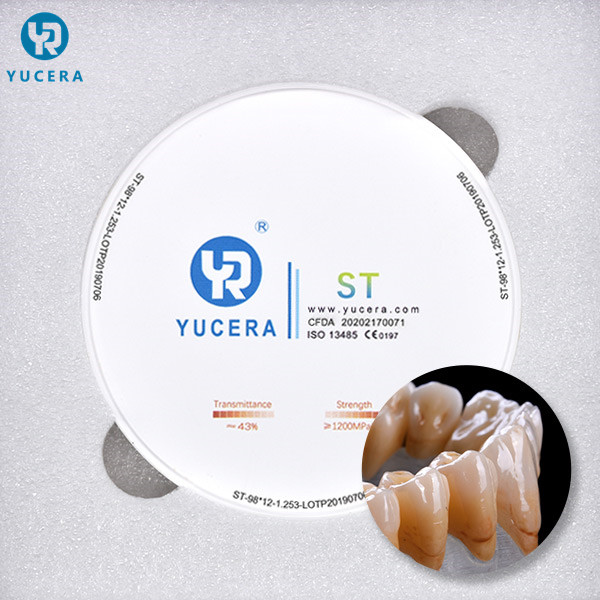 Quality CAD CAM System 1530℃ 1200HV 1200MPA Dental Zirconia Blocks for sale
