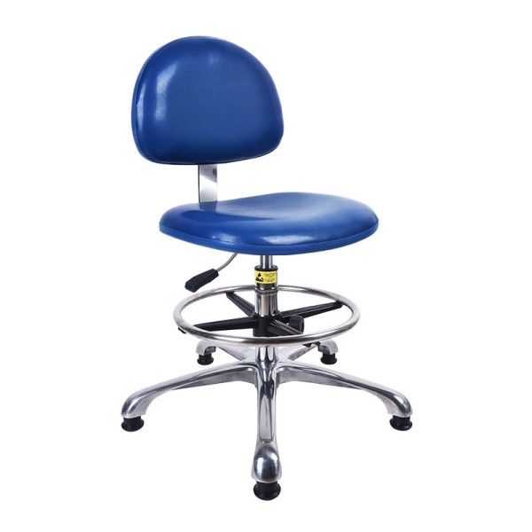 Quality Ergonomic Armless Lab PU Leather Chairs for sale