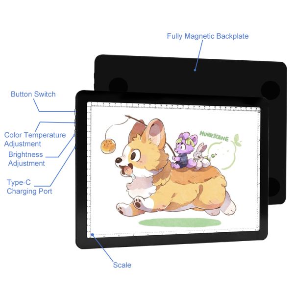 Quality PS Acrylic Panel LED Light Pad Ultra Thin Silver Coating Wireless Animation for sale