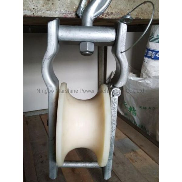 Quality Aluminum Nylon Sheave Roller Bunch Conductor Stringing Pulley Block for sale