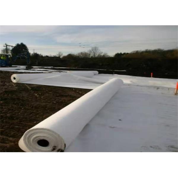 Quality High Elongation White Width 1m Non Woven Geotextile Fabric for sale