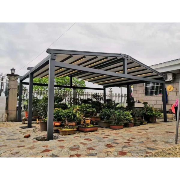 Quality Outdoor electric LED retractable roof pergola and pergola components for sale