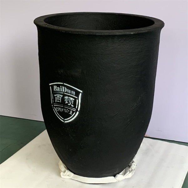 Quality 150kg Capacity Zinc Melting Crucible Chemical Resistance Round Industrial Carbide for sale