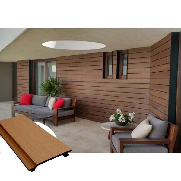 Quality Dark Teak Fireproof Composite External Cladding Easy Installation for sale