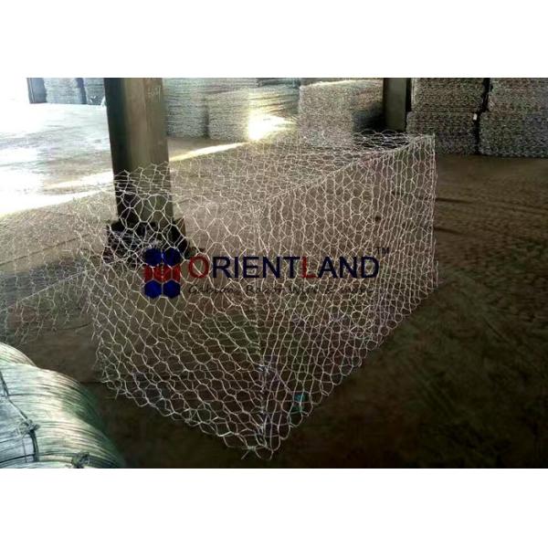 Quality Galfan Coated Stone To Fill Gabion Baskets , Wire Cages For Rock Retaining Walls for sale