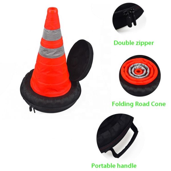 Quality Collapsible Traffic Cone Car Tool Case Oxford EVA Multi Purpose for sale