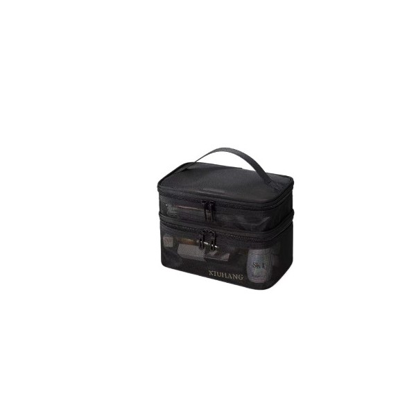 Quality Simplicity Double layer mesh makeup bag for sale