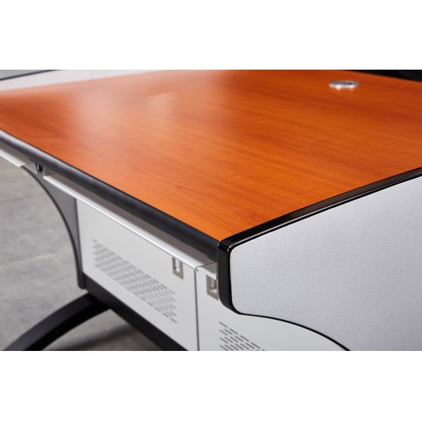 Quality Industrial Control Room Wood Surface Three Person Operating Table with Easy for sale