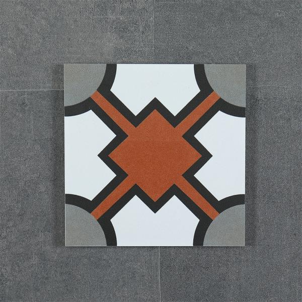 Quality 20x20cm Red Gray Ceramic Rustic Tile for Indoor Floor for sale