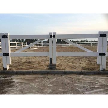 Quality Easy To Assemble 4 Rails Vinyl Pvc Farm Fencing White Horse Rail Fence for sale