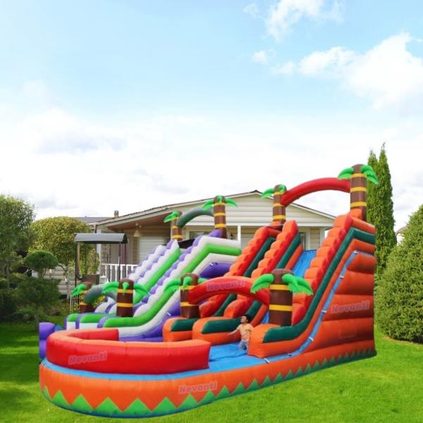 Quality 18ft Tropical Fiesta Breeze Inflatable Water Slide Easy to Set Up for Kids and for sale