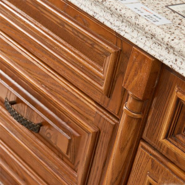 Quality Classical RTA Lampblack 5mm Solid Wood Kitchen Island ODM for sale