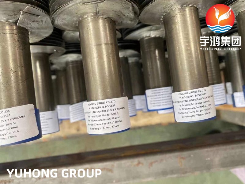 Quality Embedded G Fin tube, ASTM B163 Monel 400 Copper Nickel Seamless Tube with Al 1060, Oil Refining Project for sale