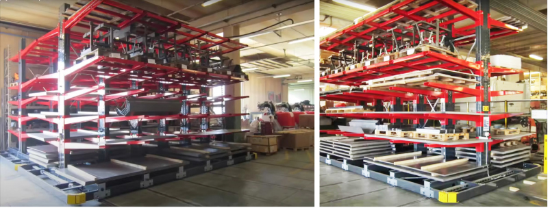 Electric Mobile Cantilever Racking System