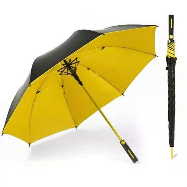 Quality Customized Logo Windproof Golf Umbrella with 190T Nylon Fabric and 8k 27inch Size for sale