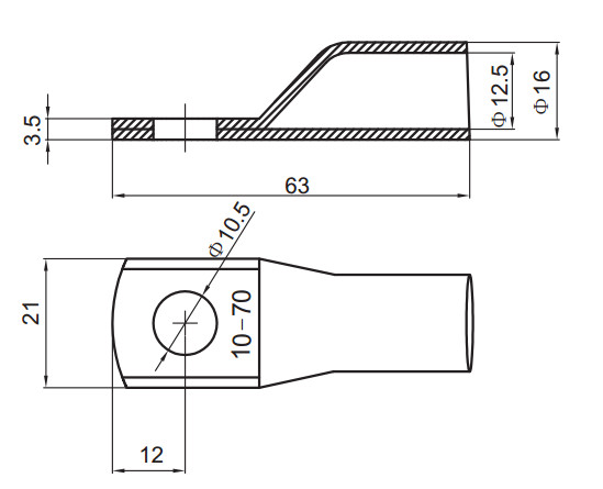 Quality Forging Crimp Eyelet Lugs Welding Cable Lugs Tin Plating Surface Treatment for sale