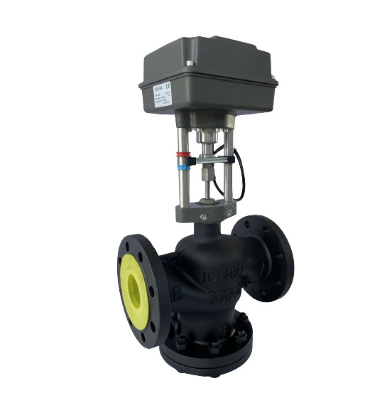 Quality AC24V Electric Temperature Control Valve For Plate Heat Exchanger Automatic Control Energy Saving & Reliable Temperature Control Valve For Heating And Cooling Systems for sale
