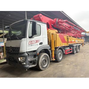 Quality Used SANY 62 meters pump truck Mercedes Benz chassis Good Condition Less Working for sale
