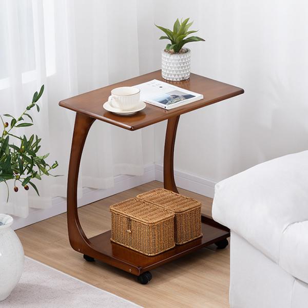 Quality Coffee Table, Small side for Sofa Couch and Bed, Rolling Study Desk, 2 Layer for sale