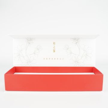 Quality Custom Gold Foiled Logo Gift Clamshell Paper Box With Hide Magnetic Buckle for sale