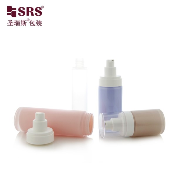 Quality AB001 15ml 30ml 50ml Round Luxury Glass Lotion Pump Bottle Replaceable Type for sale