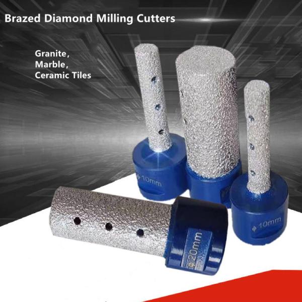 Quality Stone Carving Brazed Diamond Tools , Edge Grinding Diamond Milling Cutters for sale