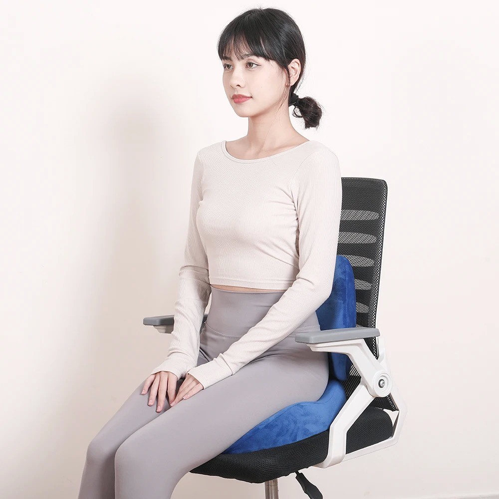 Quality 2 in 1 Memory Foam Seat Cushion with Back Support Cushion 35.2X41X9.5cm / 38 for sale