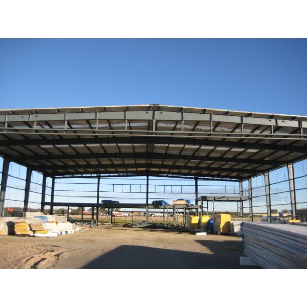 Quality Painted Galvanized Steel Structure Workshop with Stainless Gutter for sale