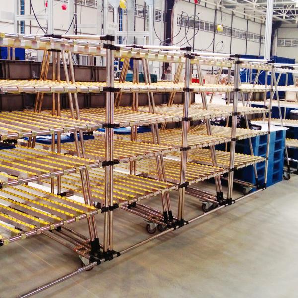 Quality Aluminum alloy Lean Pipe Flow Material rack Carton Flow Rack Gravity roller rack for sale