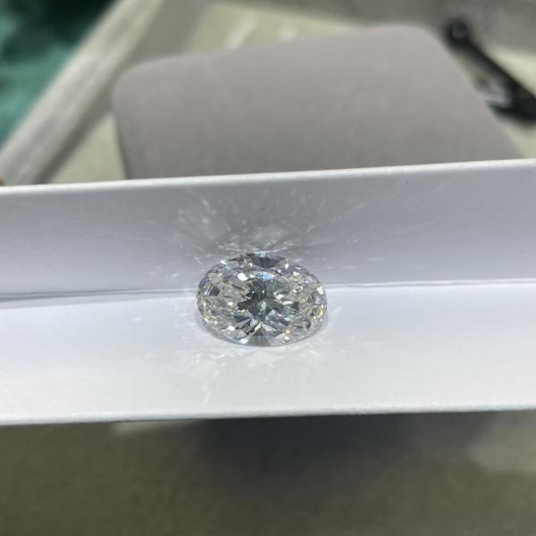 Quality CVD White Diamond Without Inlay 12.06carat Oval Customizable for sale