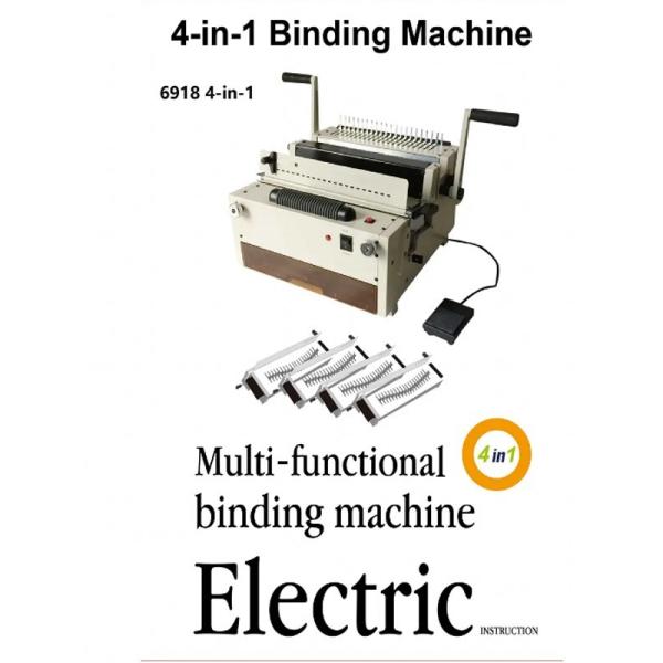 Quality Comb Coil Strip Punching Binding Machine Office 4 In 1 Wire 3:1 2:1 Muti for sale