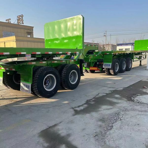 Quality 13T 16T 20T Axle Flatbed Semi Trailer for Container and Bulk Cargo Transportatio for sale