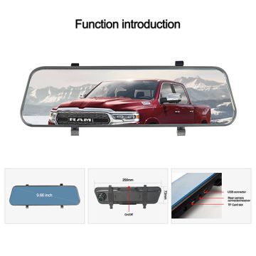 Quality 10'' Mirror Dash Cam Night Vision 1080P FHD Full Touch Screen Front and Rear for sale