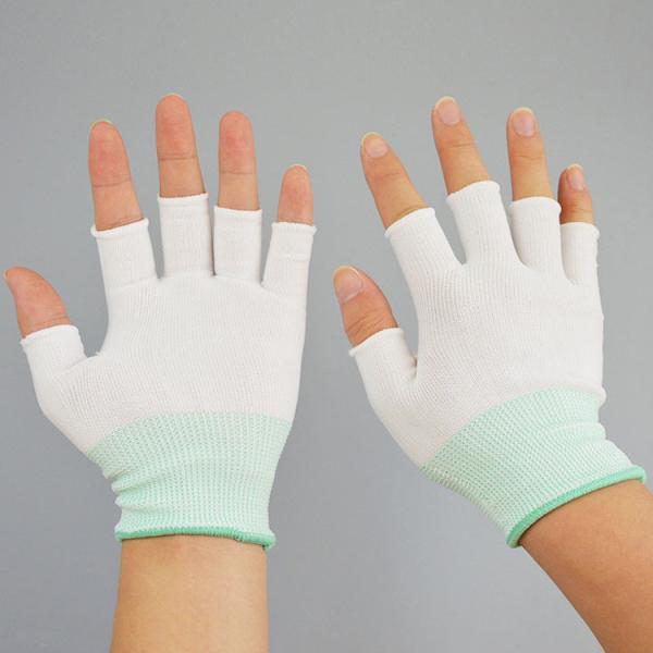 Quality Low Lint Half Finger Clean Room Glove Liners Ultra Thin And Breathable for sale
