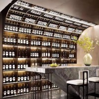 Quality Commercial Luxury Glass Wine Display Cabinet Stainless Wine Storage Furniture for sale