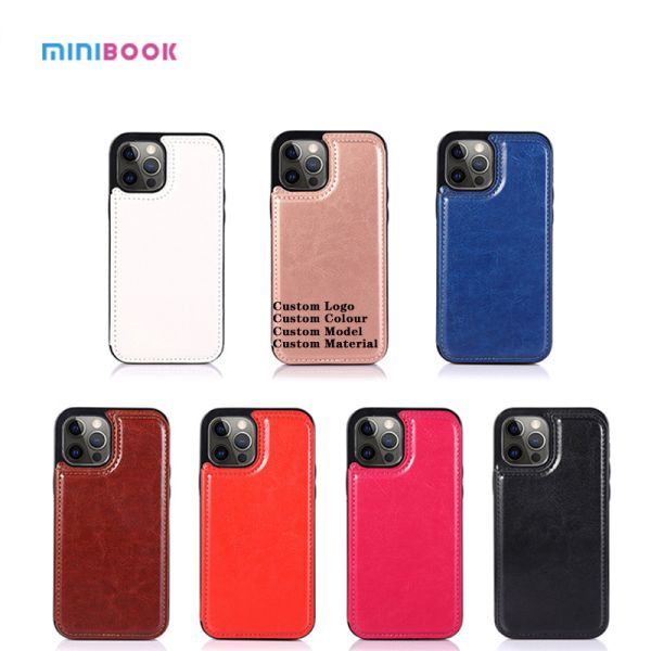 Quality 0.05kg Minibook Protective Mobile Phone Case for Iphone 13 12 PU Leather for sale