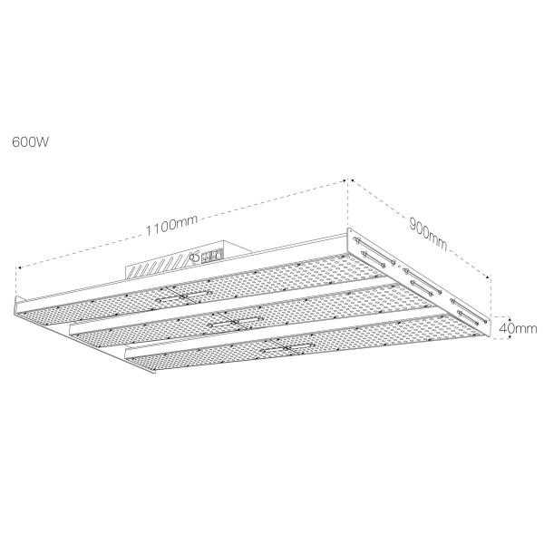 Quality Sosen Driver 600W 5000k 385nm UV Full Spectrum Light Bar For Indoor Vegetable for sale