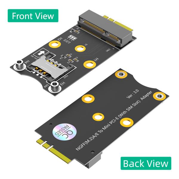 Quality Mini PCI-E to M.2(NGFF ) key A/E Adapter With SIM card Slot for WiFi/WWAN/LTE for sale