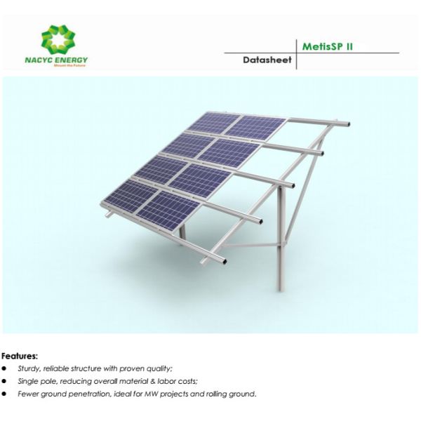 Quality Easy Installation Single Pole Solar Ground Mount System With Reliable Structure for sale