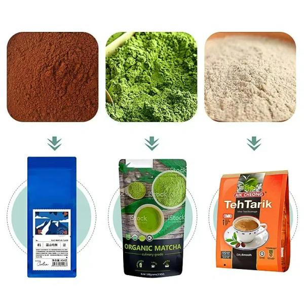 Quality Four Side Sealing Powder Stand Up Pouch Bagging Machines Fully Automatic for sale