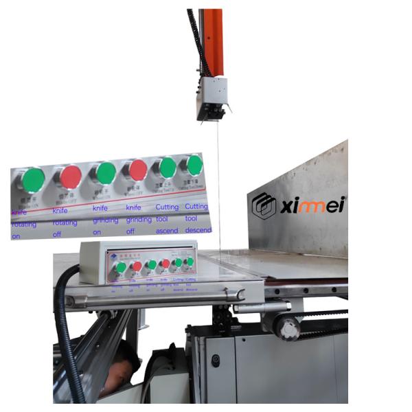 Quality Four Guide Wheels Vertical Knife Sponge Cutting Machine With Hand Moving for sale