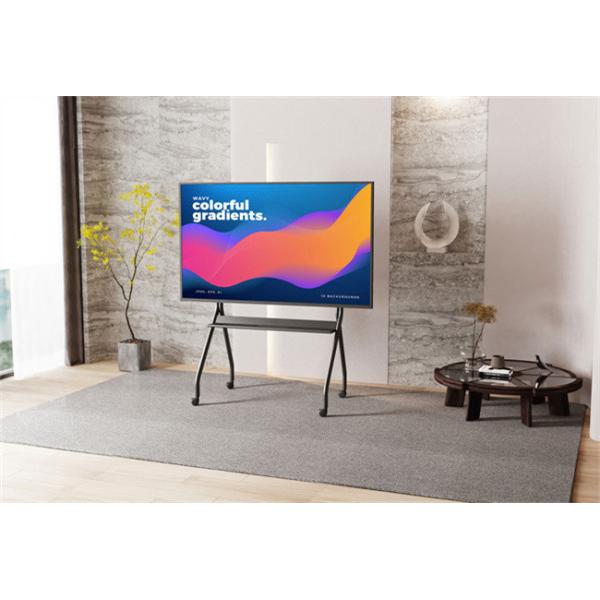 Quality LED LCD OLED rolling TV mount With Locking Wheels rolling television cart With Media Shelf for sale