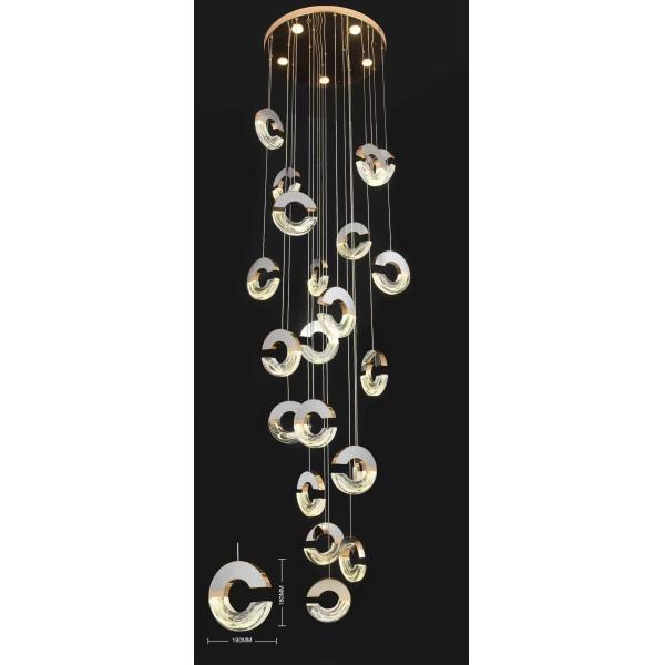 Quality Modern Loft Chandelier Design C-type Acrylic Chandelier For Minimalist Ceiling for sale