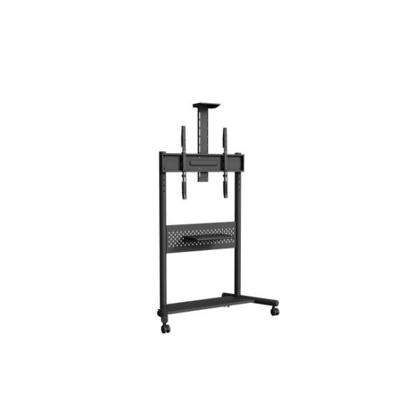 Quality Effortless Movement Mobile TV Cart With Integrated Shelf For 65 - 86 Inch for sale
