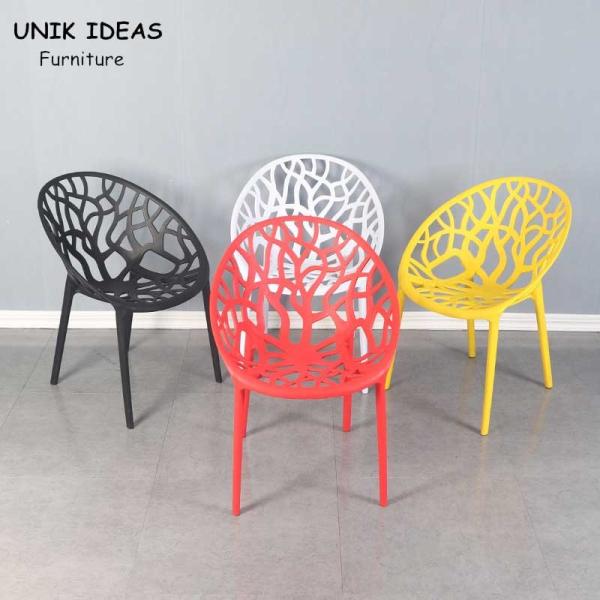 Quality PP Plastic Stackable Dining Room Chairs Modern Leisure Garden 45x48x80cm for sale