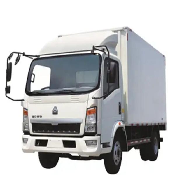 Quality SINOTRUK HOWO  8Ton 120HP Light Van/Cargo / Lorry Truck  With Goods Delivery Box For Transport Food Fruit Vegetable Meat for sale