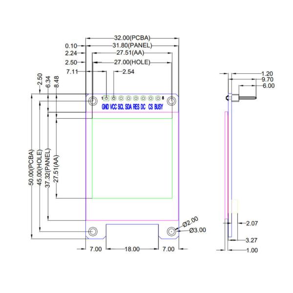 Quality Ultra-compact 1.54-inch/1.5-inch electronic paper screen 152x152 high resolution for sale